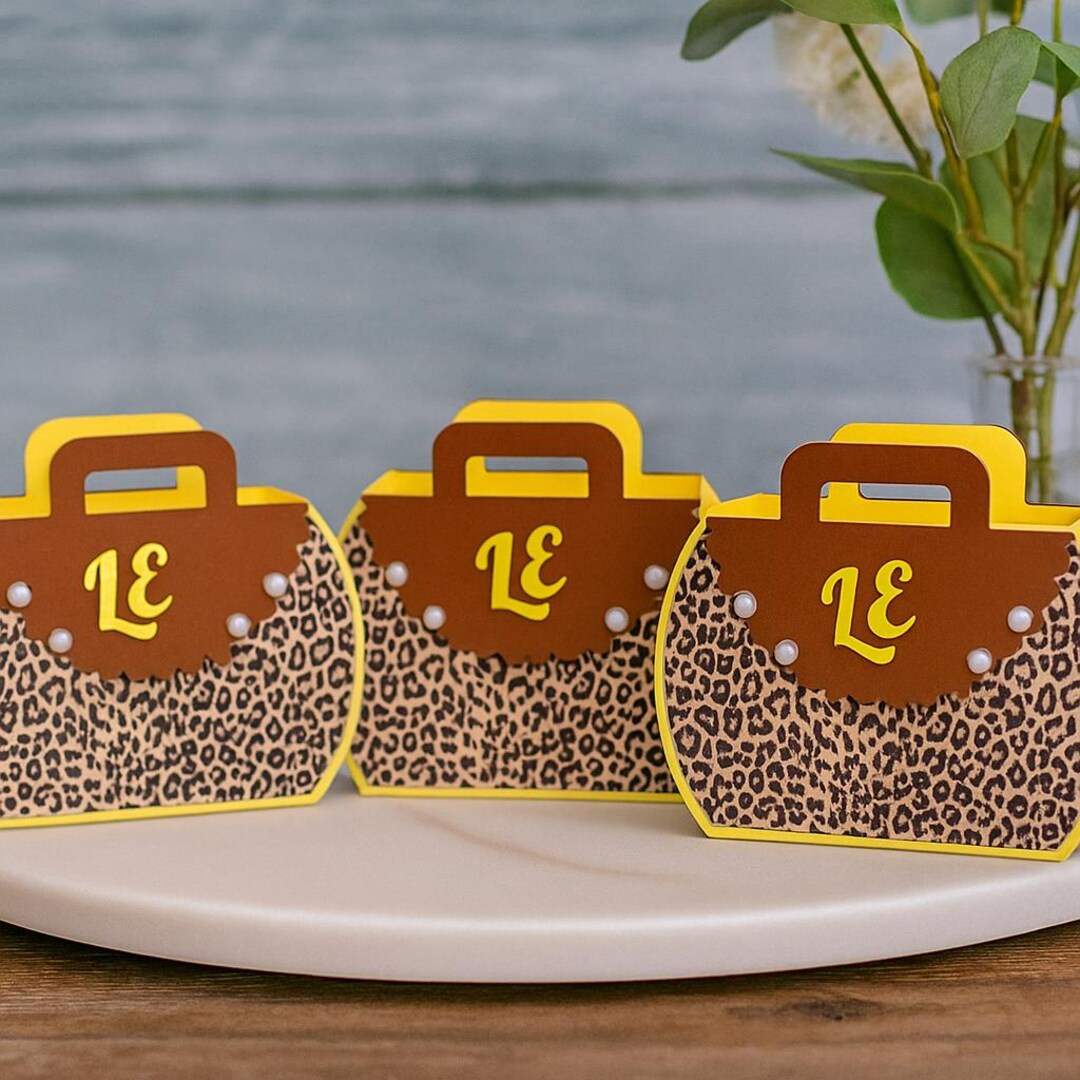Leopard & Cheetah Favor Boxes: Animal Print Safari Party Favors and ...