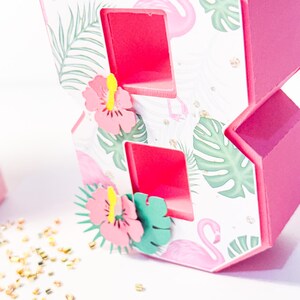 Flamingo 3D Letter or Number - Custom Personalized Tropical Party ...