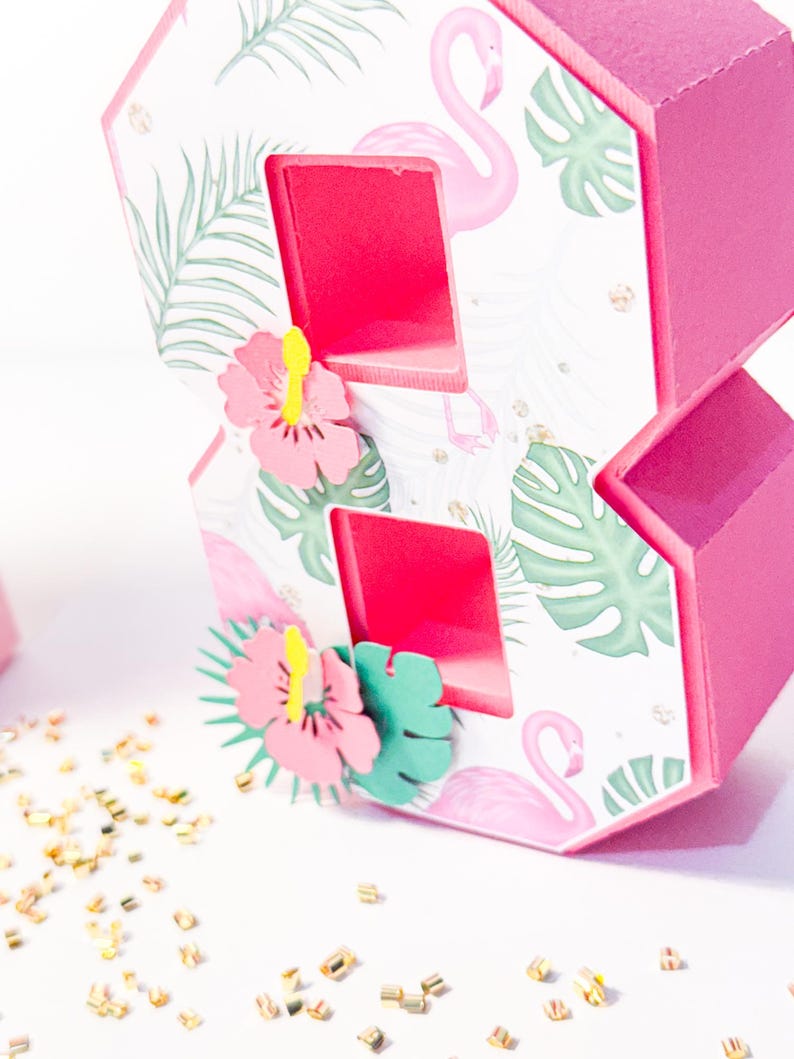Flamingo 3D Letter or Number - Custom Personalized Tropical Party ...