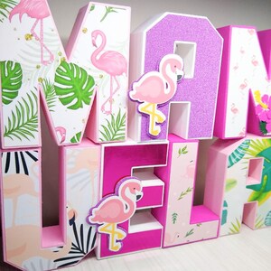 Flamingo 3D Letters Tropical Party Decorations Flamingo Birthday Party ...