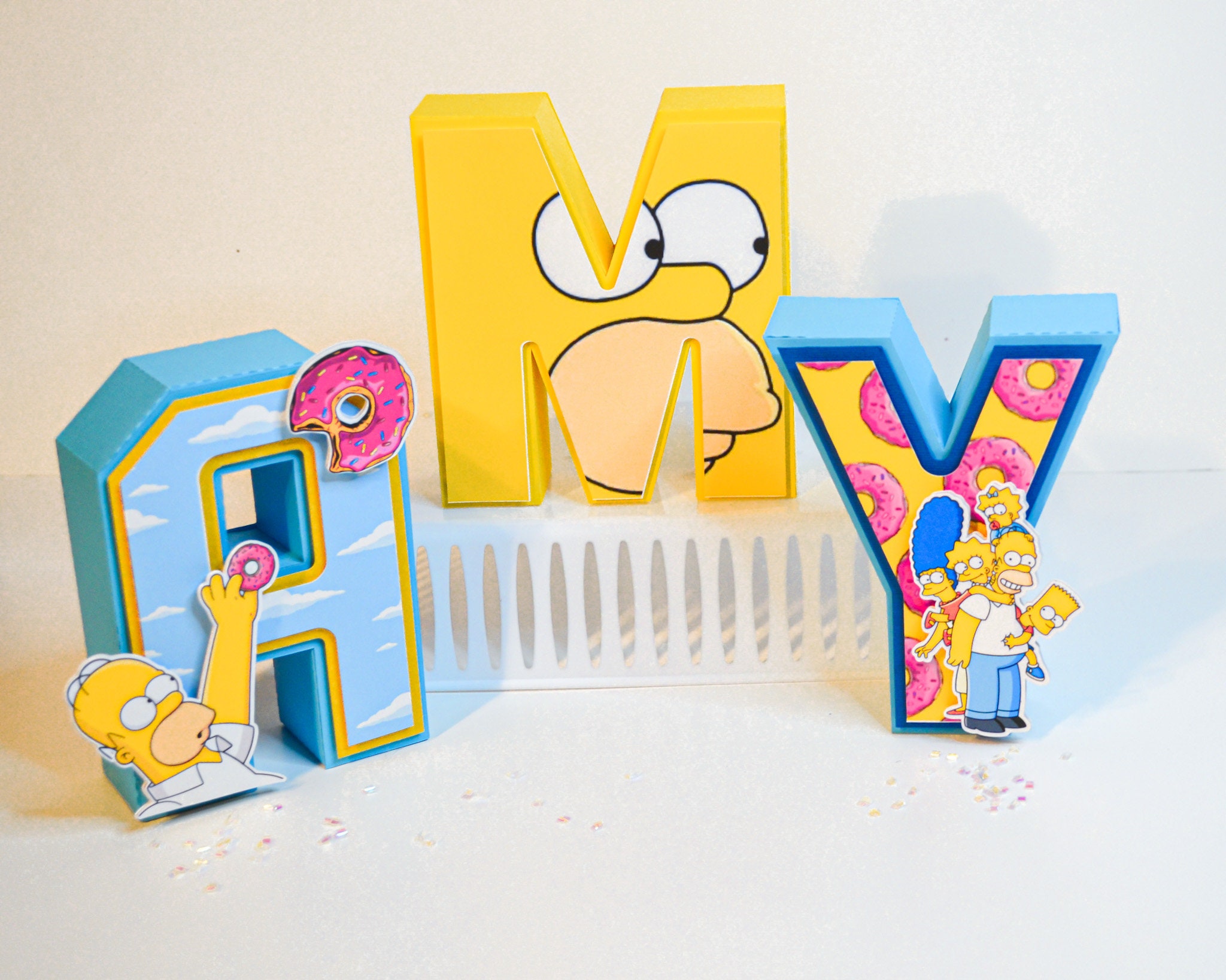 The Simpsons Birthday Party Kit – Banner, 3D Name Letters, Coloring ...