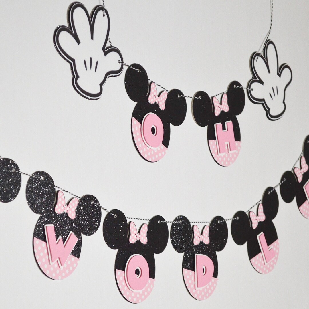 Oh Twodles Birthday Banner: Minnie Mouse 2nd Birthday Party Decor - Etsy