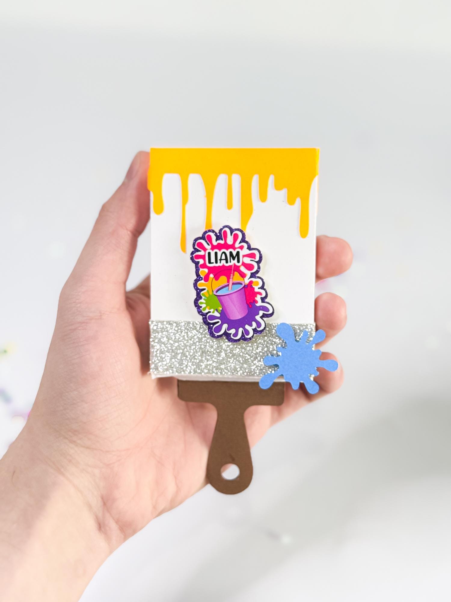 Paintbrush Party Favor Box | Art Theme Candy Holder for Kids Birthday ...