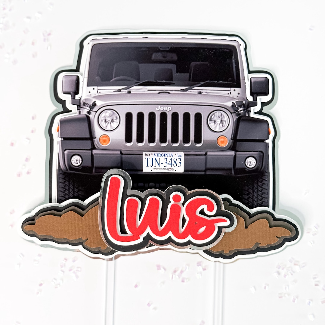 Off Road Cake Topper - Jeep Party Decorations - 4x4 Cake Topper ...