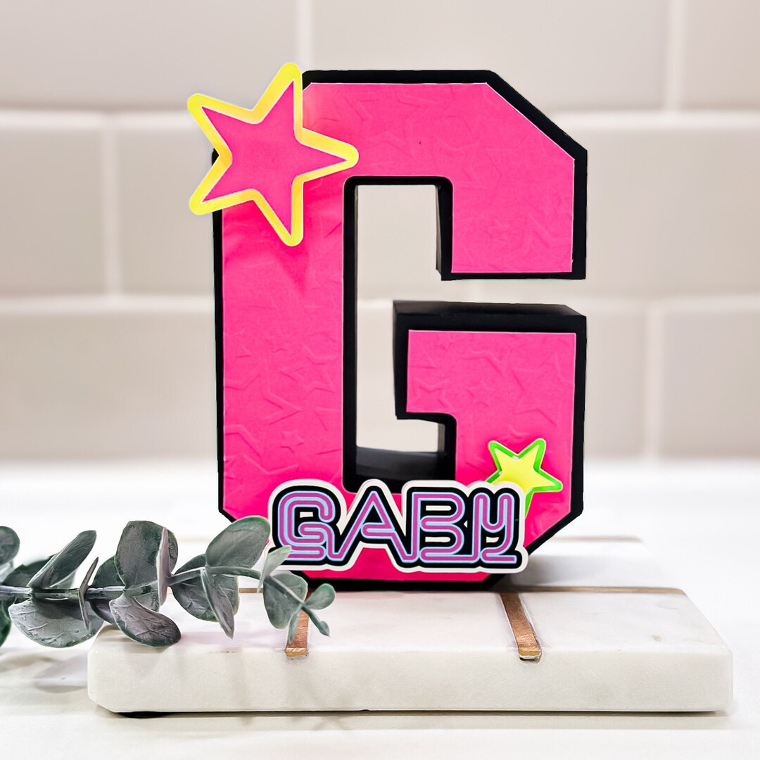 Neon 3D Letter, Neon Party Decorations, Glow in the Dark Party Theme ...