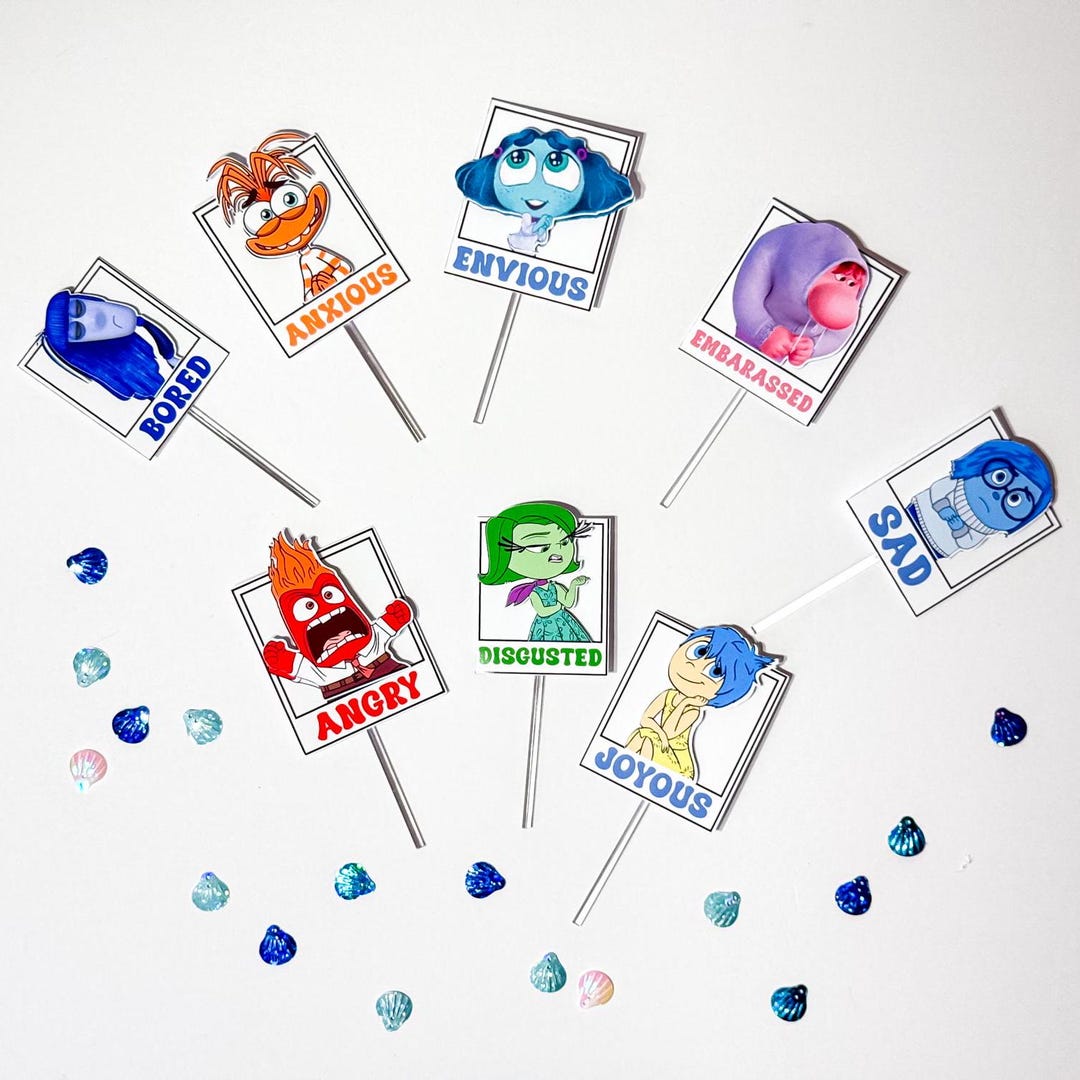 Binnenstebuiten cupcaketoppers voor verjaardagsfeestje | Inside Out 2 ...