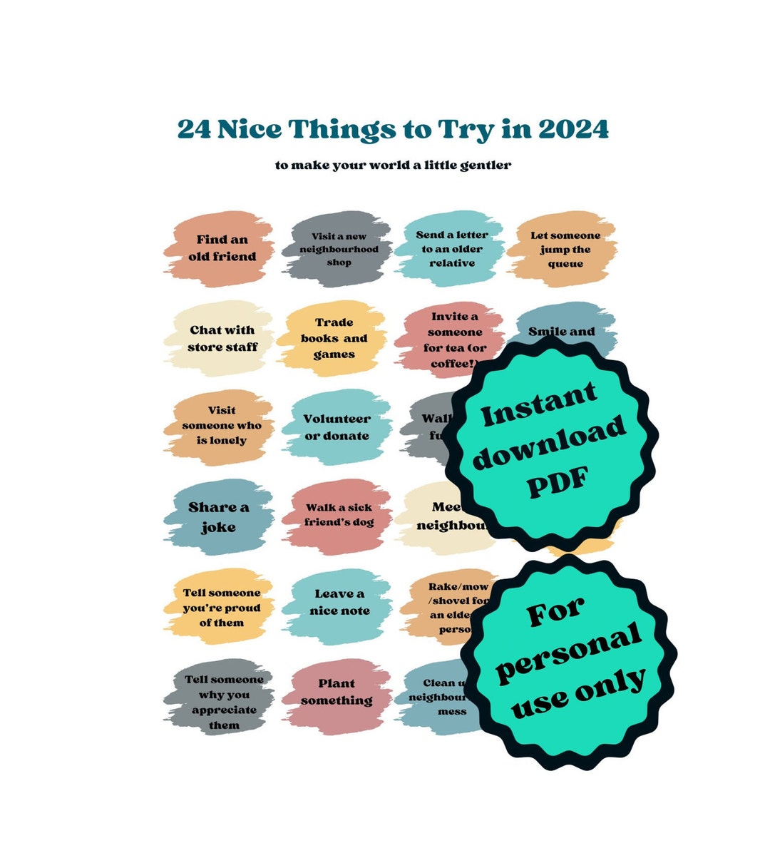 Random Acts of Kindness Positive Kind Actions Helpful Activities ...