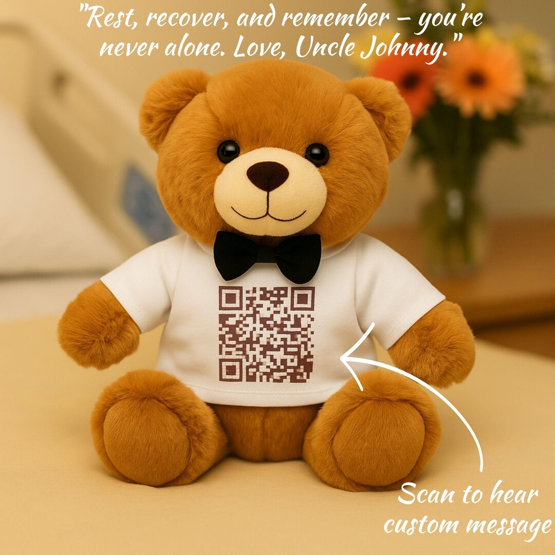Personalized Get Well Teddy Bear With Voice Message: Custom Recovery ...