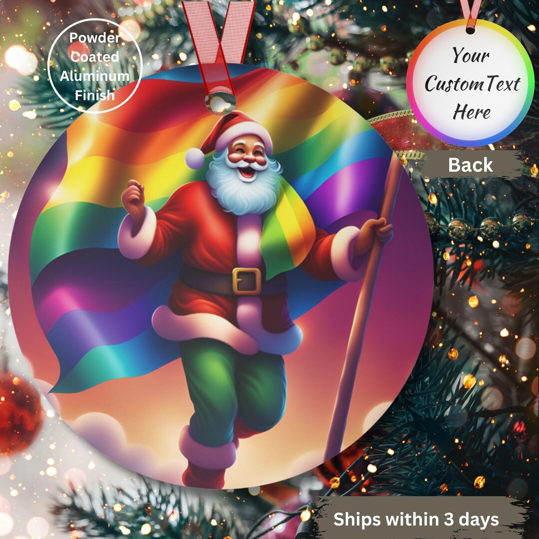 Custom Gay Santa Gay Snow-people Personalized 1st Christmas Gay Lesbian ...
