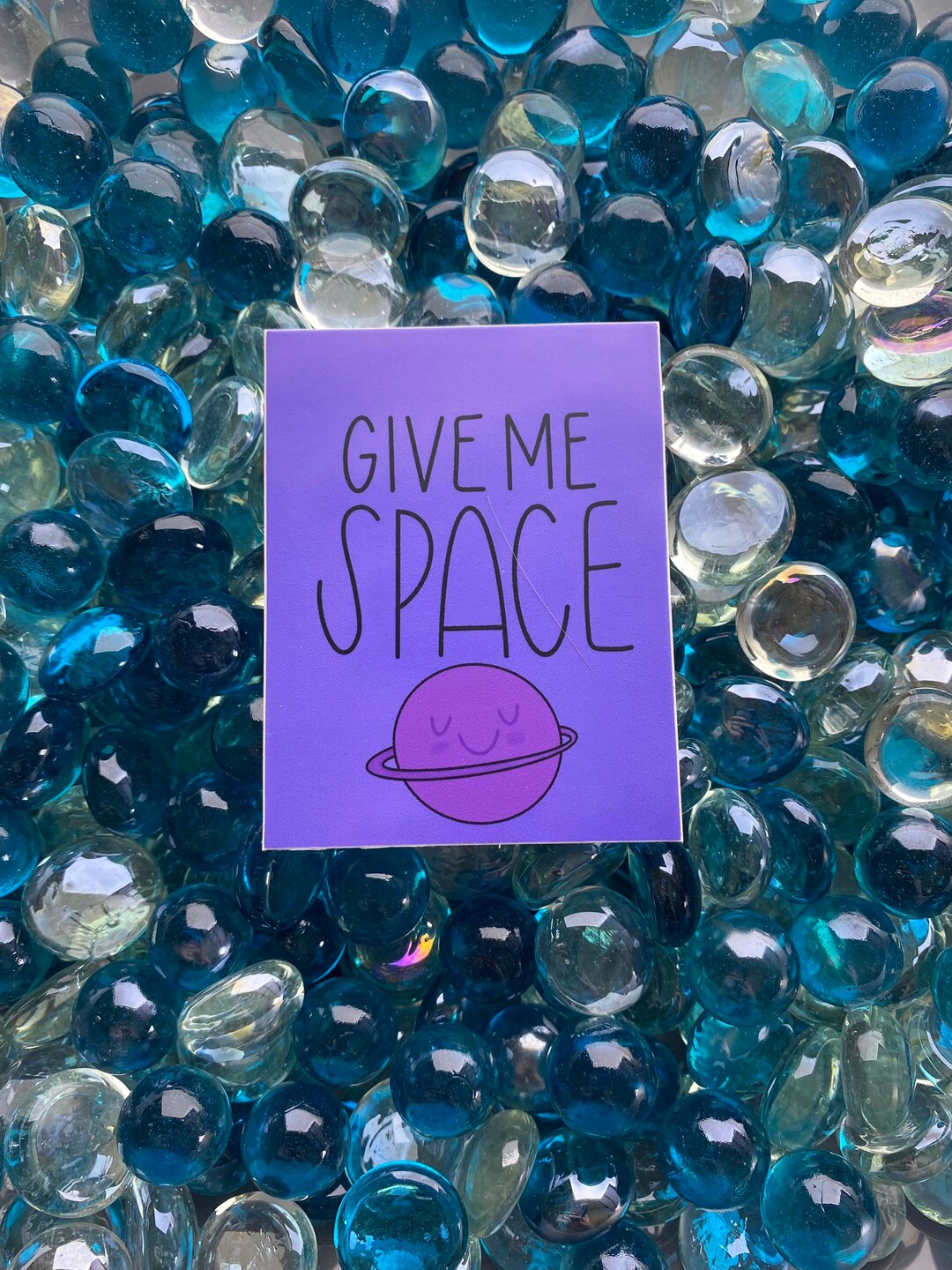 Waterproof Give Me Space Vinyl Sticker, Planet Out of This World Gift ...