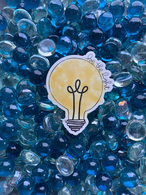 Waterproof Lightbulb Vinyl Sticker Laptop Water Bottle Gift | Etsy