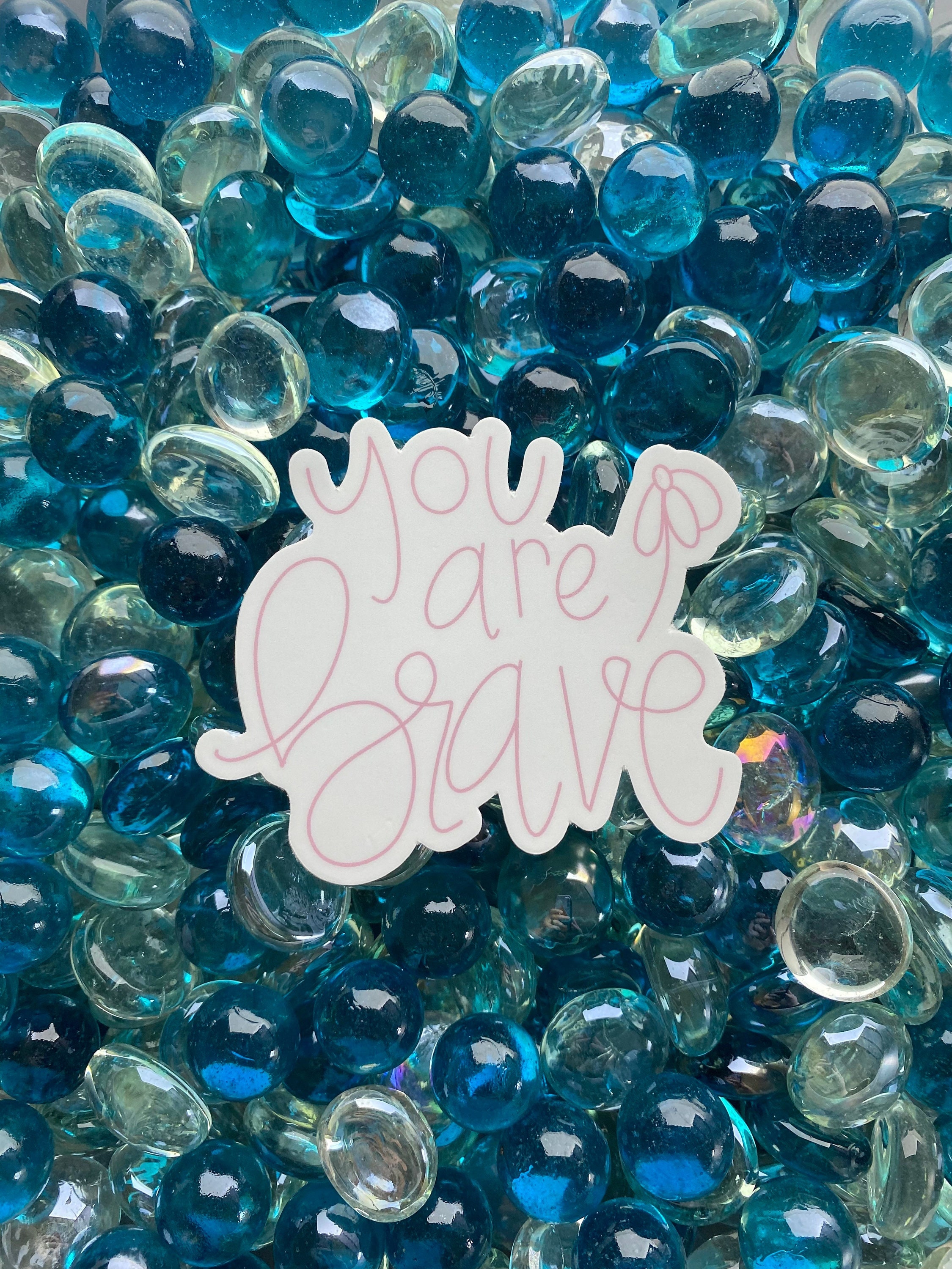 Waterproof Bravery Sticker, Vinyl Custom Art, Gift, Affirmation Daily ...