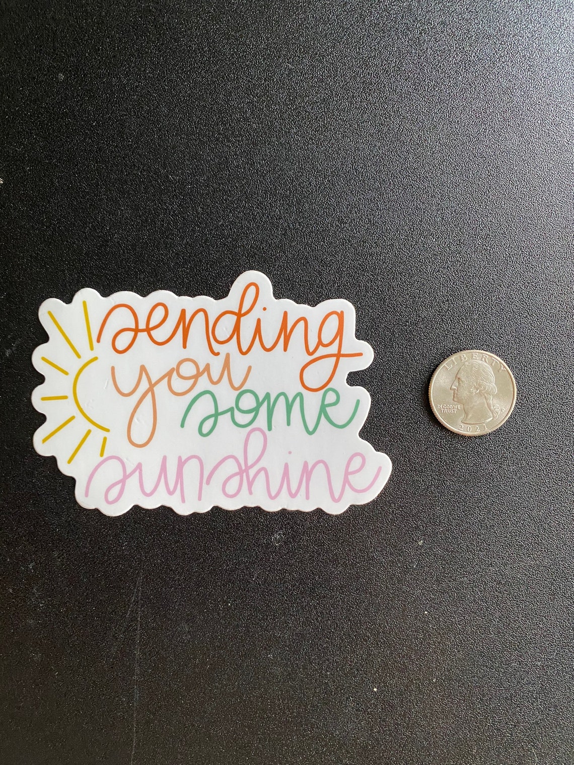 Sending You Some Sunshine Water Bottle Laptop Waterproof Sticker Custom ...