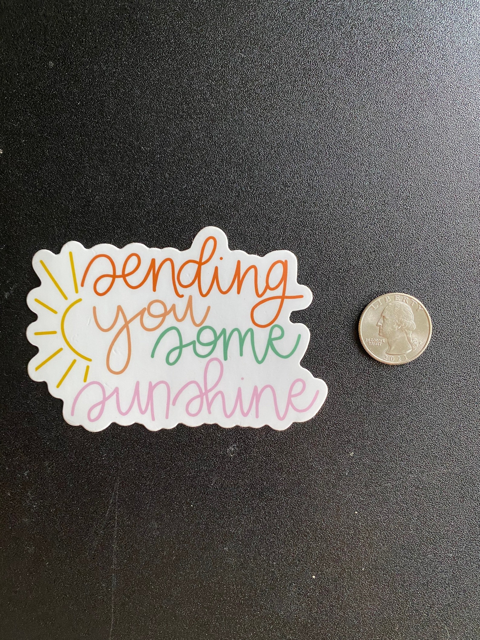 Sending You Some Sunshine Water Bottle Laptop Waterproof Sticker Custom ...