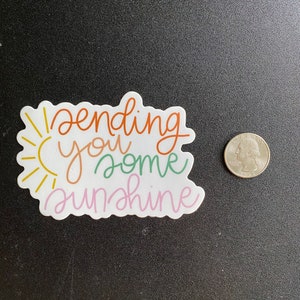Sending You Some Sunshine Water Bottle Laptop Waterproof Sticker Custom ...