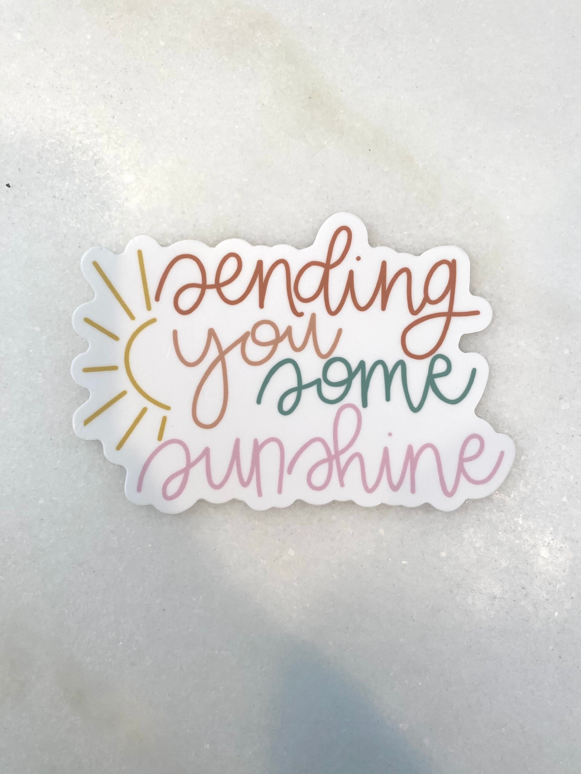 Sending You Some Sunshine Water Bottle Laptop Waterproof Sticker Custom ...