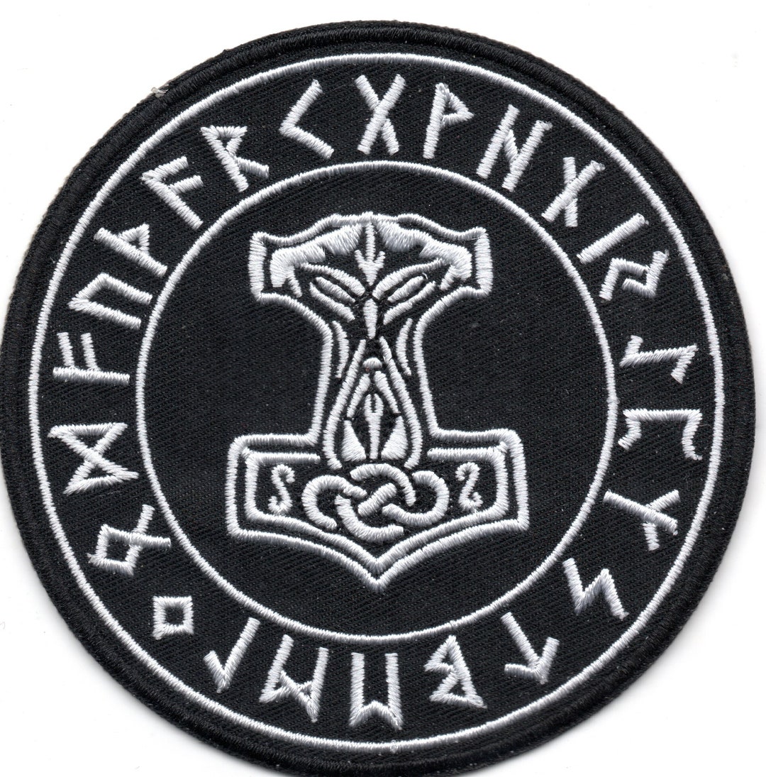 VIKING Odins Hammer Mjolnir Skinhead Biker Patch - Etsy