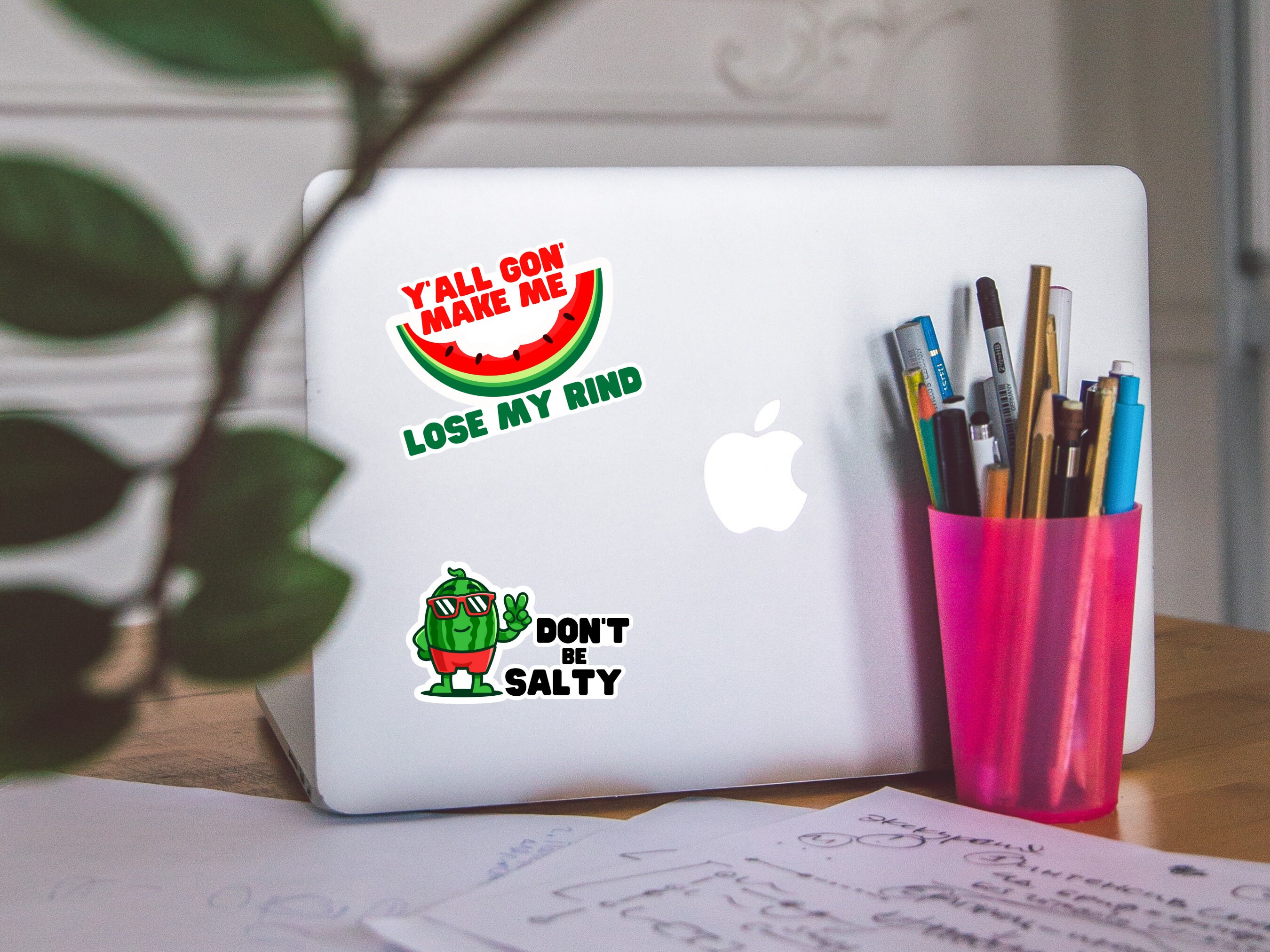 Watermelon Summer Digital PNG Sticker Pack, Printable PNG Stickers for ...