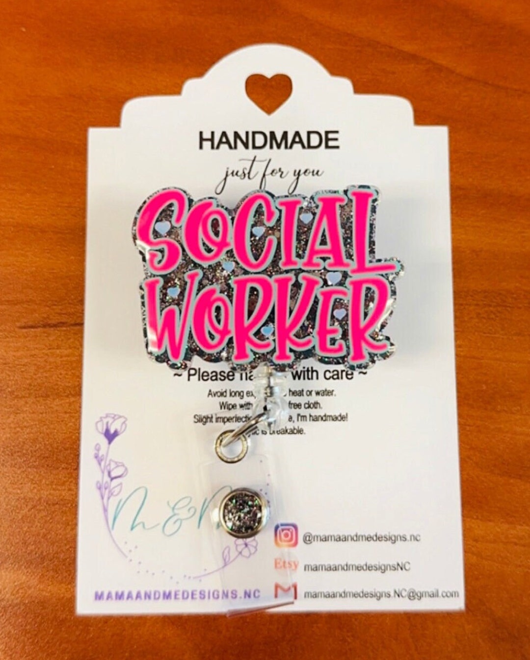 Social Worker Badge Reel, Social Worker Badge Holder - Etsy