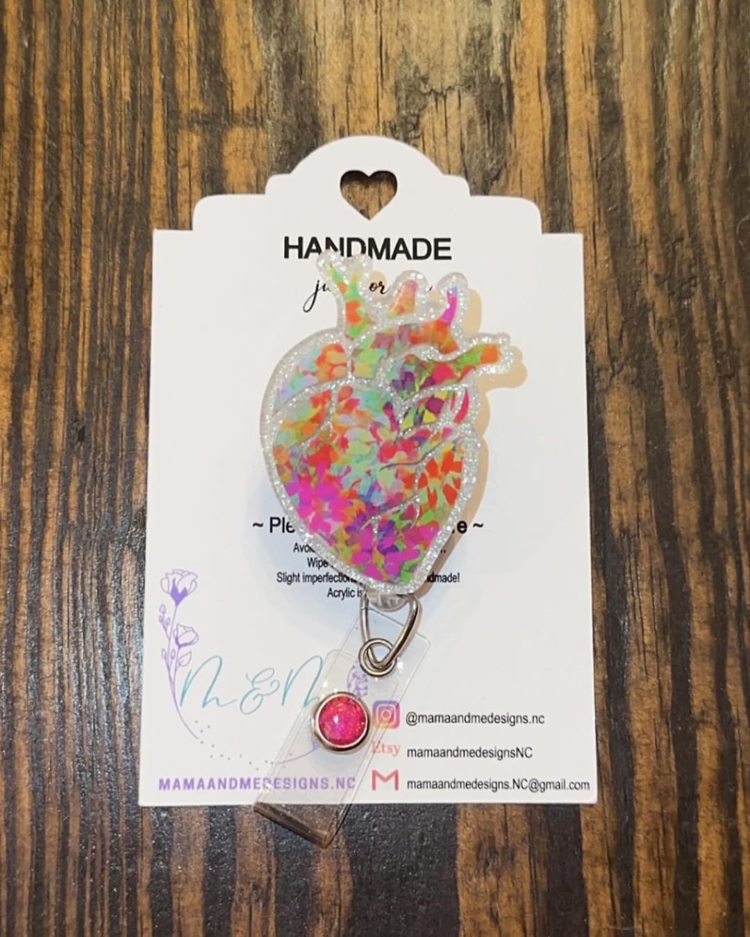 Anatomical Heart Badge Reel , Heart Badge Reel, Badge Holder ...