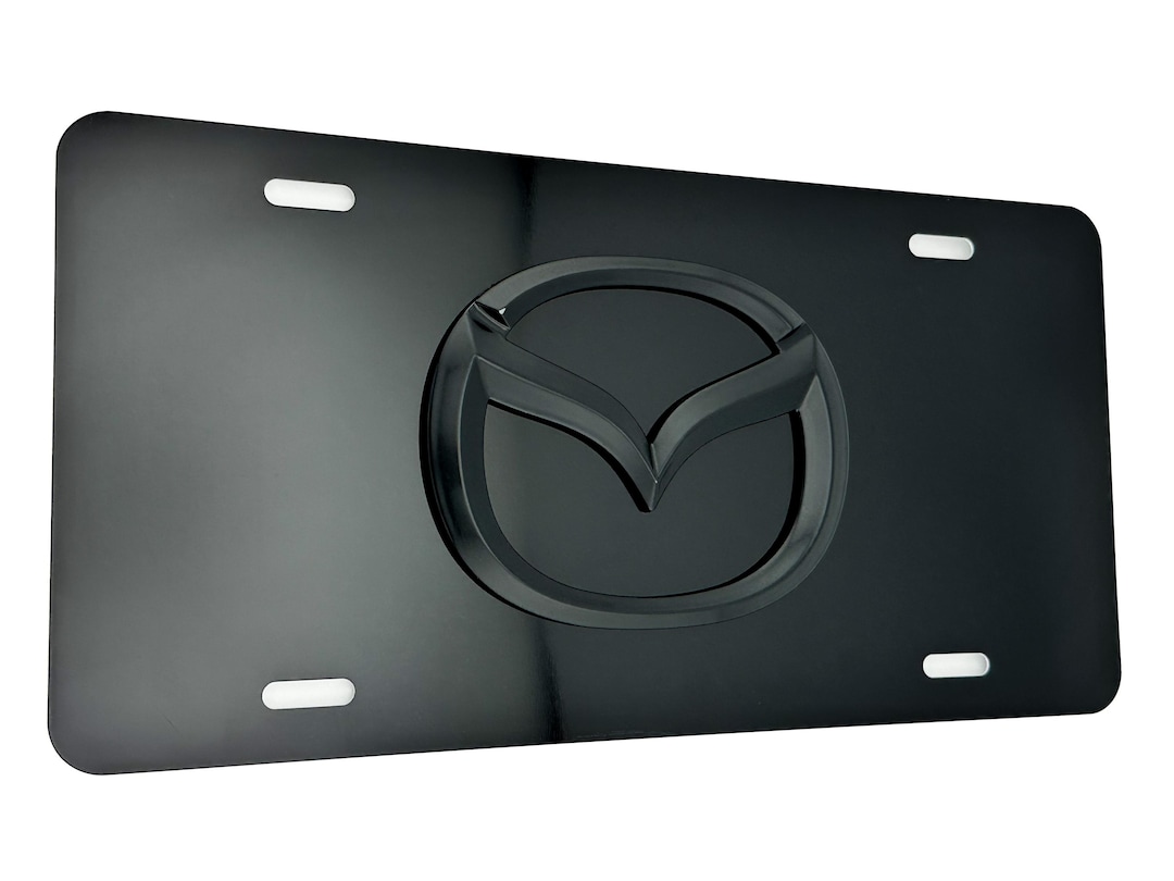 Gloss Black Mazda Vanity Plate With Emblem - Etsy