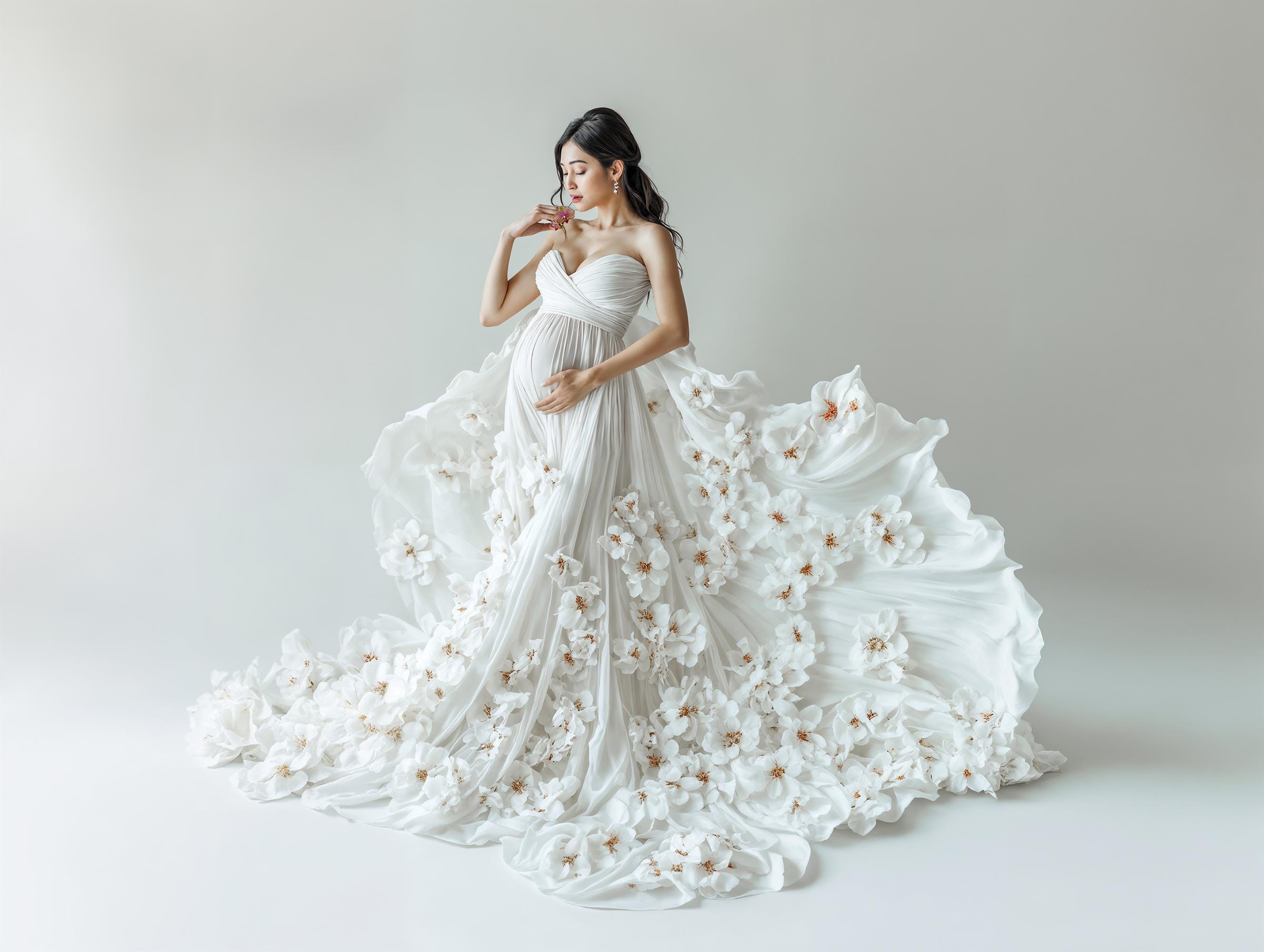 White Dress Overlays, Maternity Backdrop Overlays, Flowy Dress Overlays ...