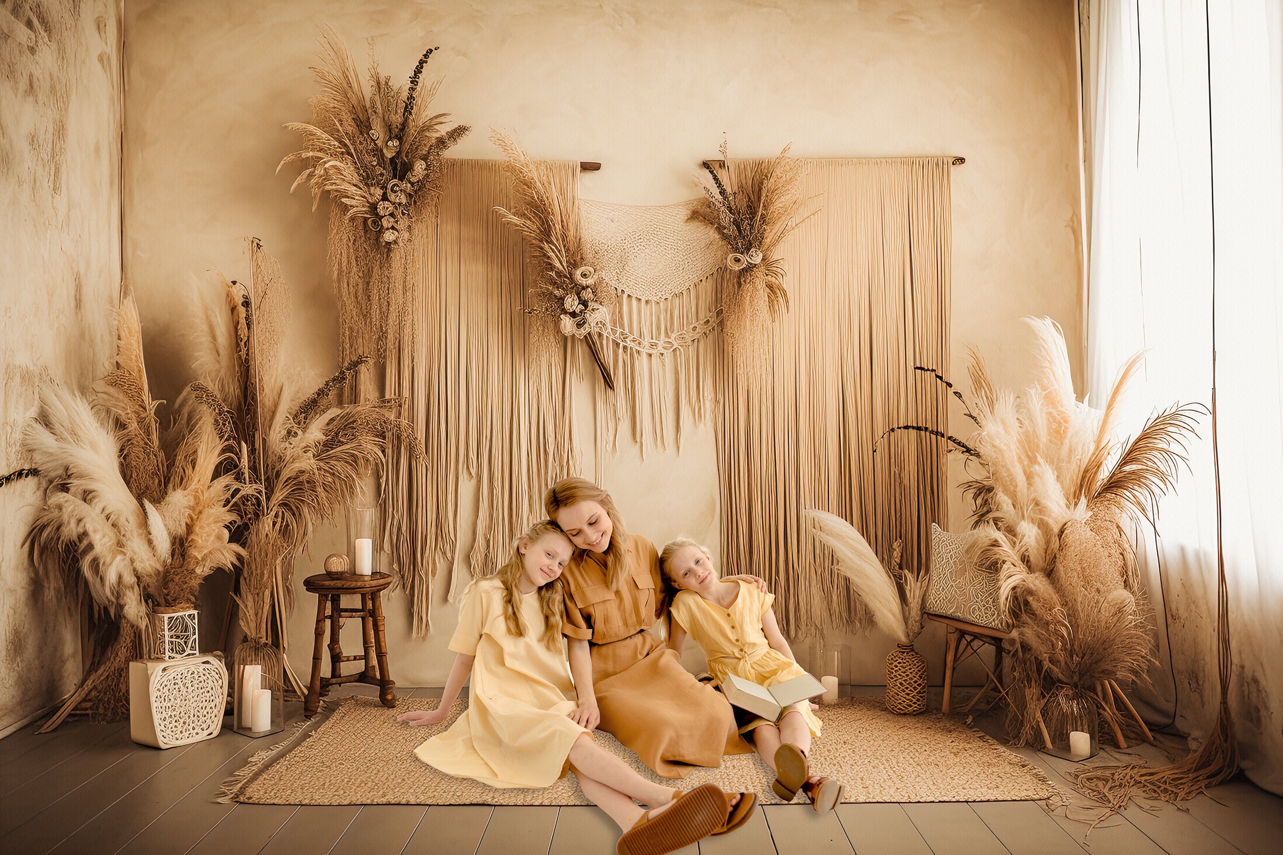 Tan Boho Set Digital Backdrops Maternity Backdrop Overlays - Etsy