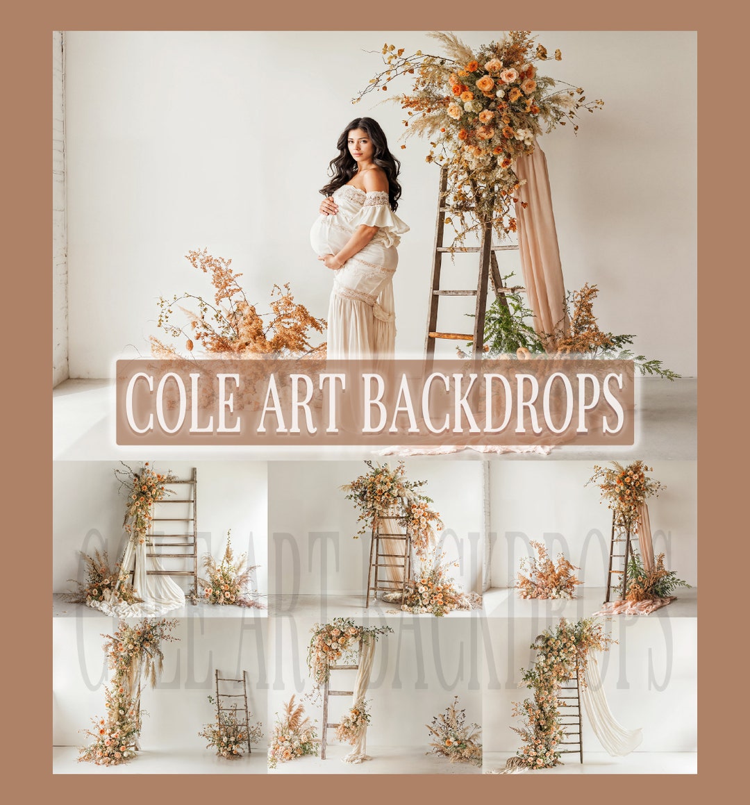 Boho Ladders Set Digital Backdrops, Maternity Backdrops, Boho Backdrops ...