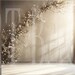 Cream Floral Wall Digital Backdrops, Maternity Backdrop Overlays ...