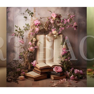 Story Books Set Digital Backdrops, Maternity Backdrop Overlays, Studio ...