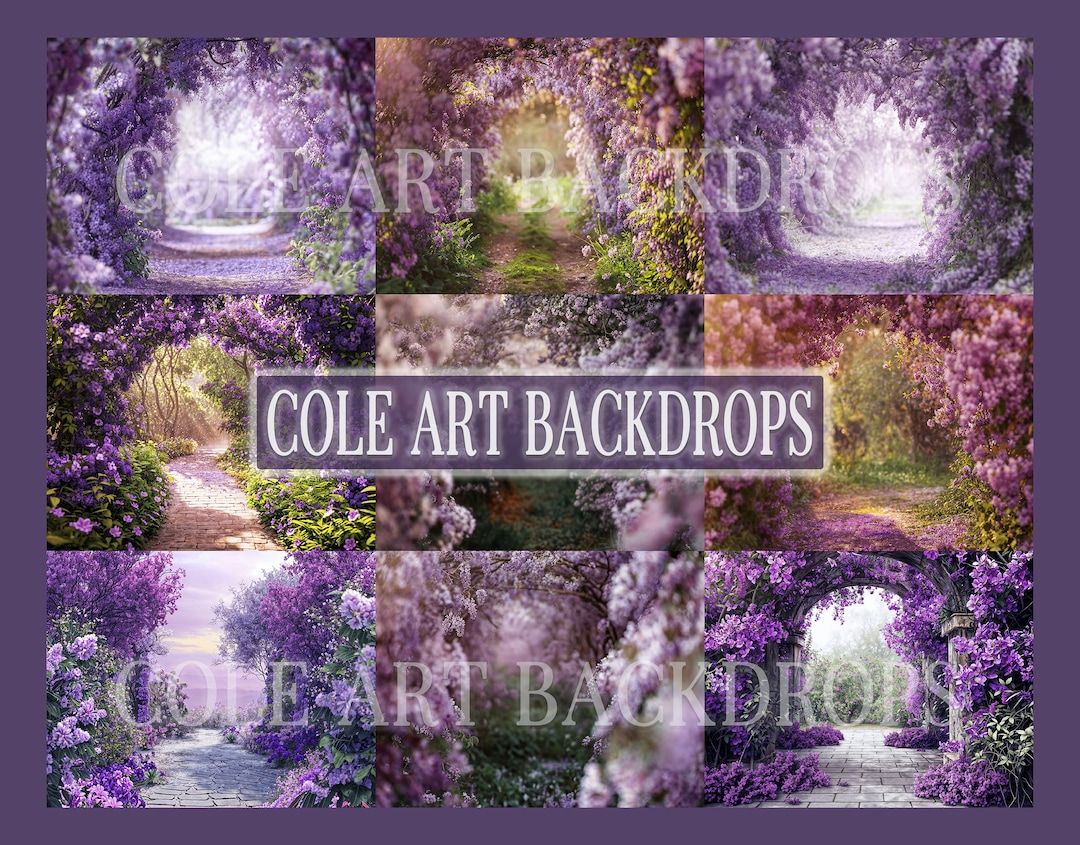 Purple Blossoms Set Digital Backdrops, Maternity Backdrops, Studio ...