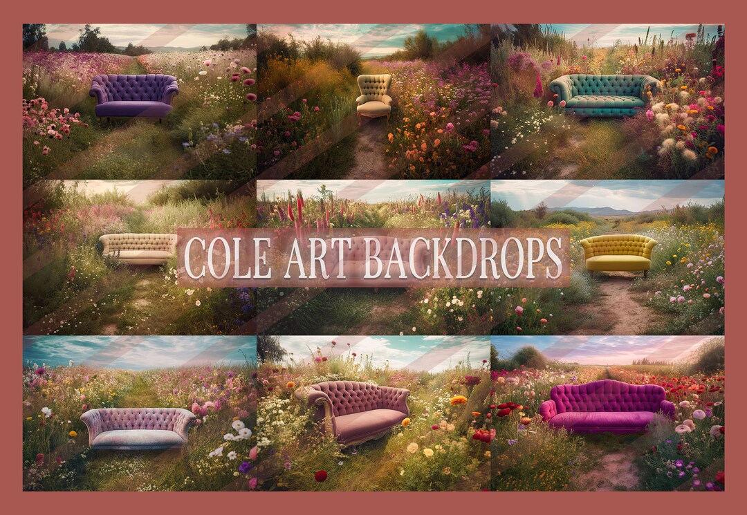 Outdoor Sofa Field Digital Backdrops, Maternity Backdrop Overlays ...