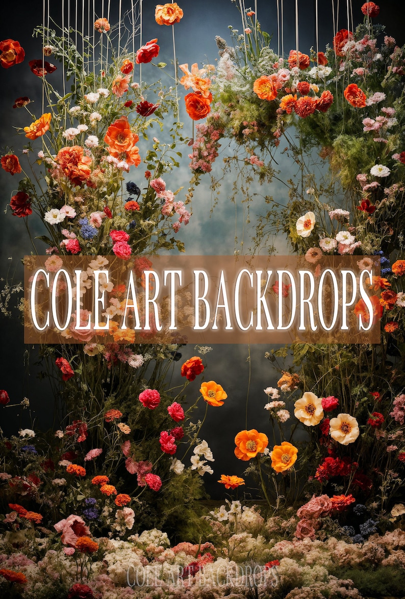 Modern Garden Oasis 8 Printed Backdrop, Fabric Backdrops, Printed Sweep ...