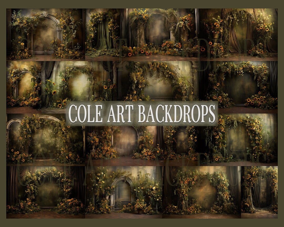 Sunflower Arches Set Digital Backdrops, Maternity Backdrop Overlays ...