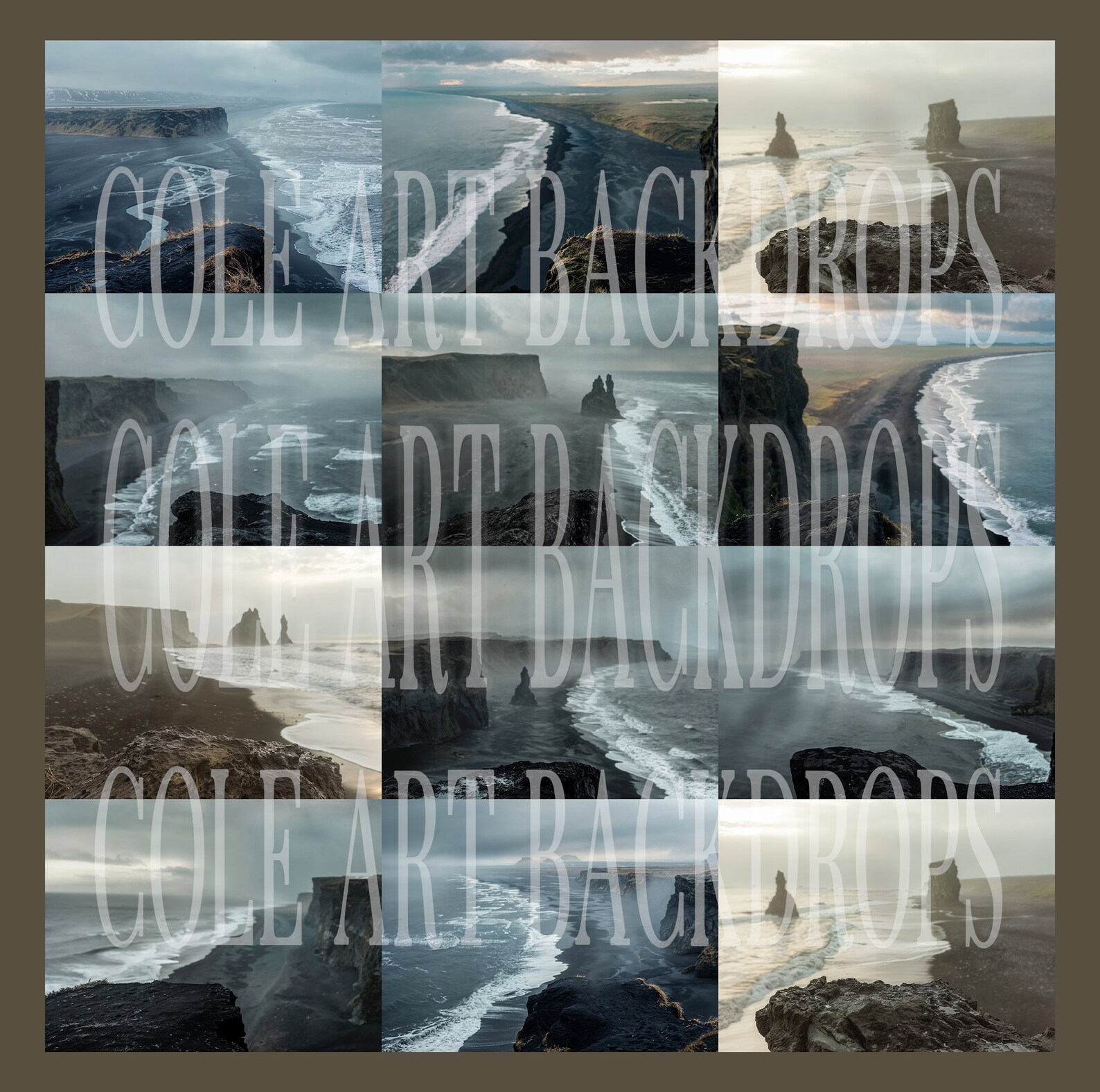 Icelandic Cliffs Set Digital Backdrops, Maternity Backdrops, Boho ...
