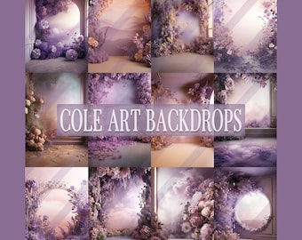 Purple Balloon Room Digital Backdrops, Maternity Backdrop Overlays ...