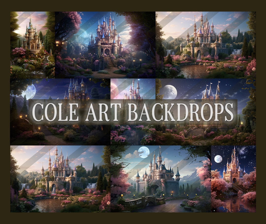 Moody Fairytale Castle Digital Backdrops, Maternity Backdrop Overlays ...