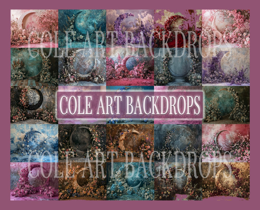 Crescent Moon Set Digital Backdrops, Maternity Backdrops, Studio ...