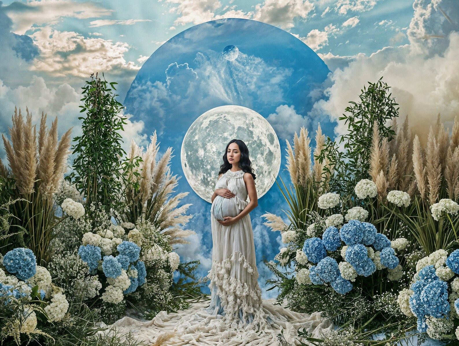 A Little Blue Moon Set Digital Backdrops, Maternity Backdrops, Studio ...