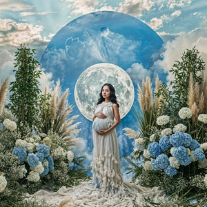 A Little Blue Moon Set Digital Backdrops, Maternity Backdrops, Studio ...