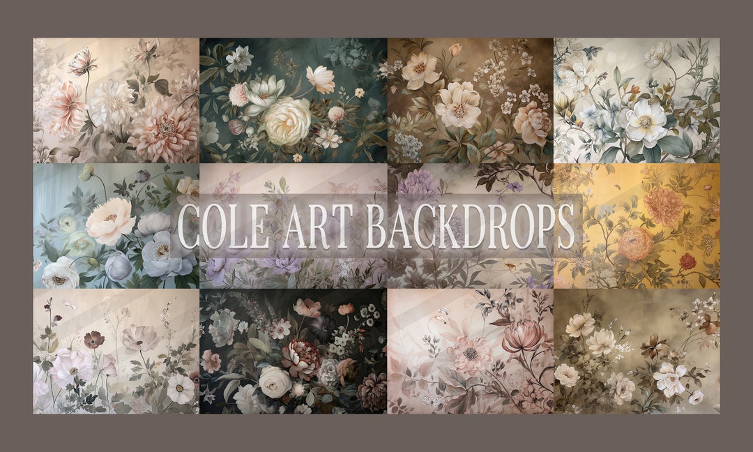Floral Multicolor Overlays Digital Backdrops, Maternity Backdrop ...