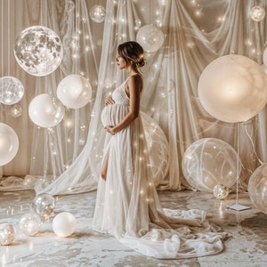 Celestial Moons Set Digital Backdrops, Maternity Backdrops, Studio ...