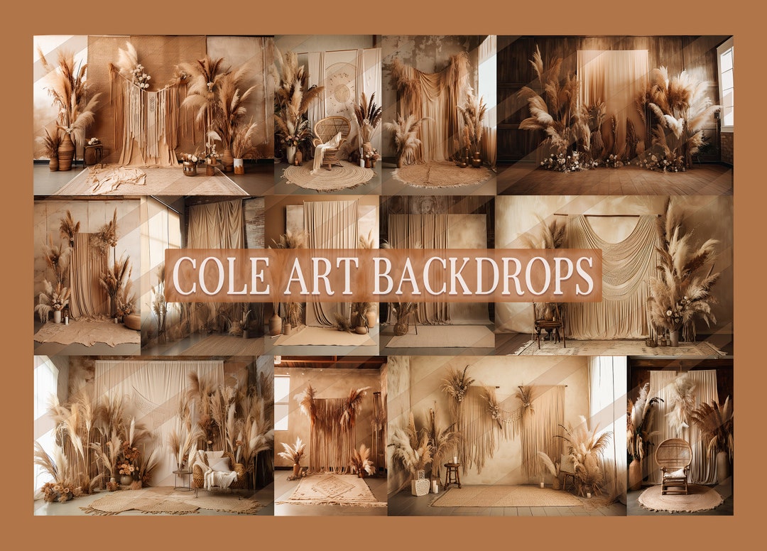 Tan Boho Set Digital Backdrops, Maternity Backdrop Overlays, Studio ...