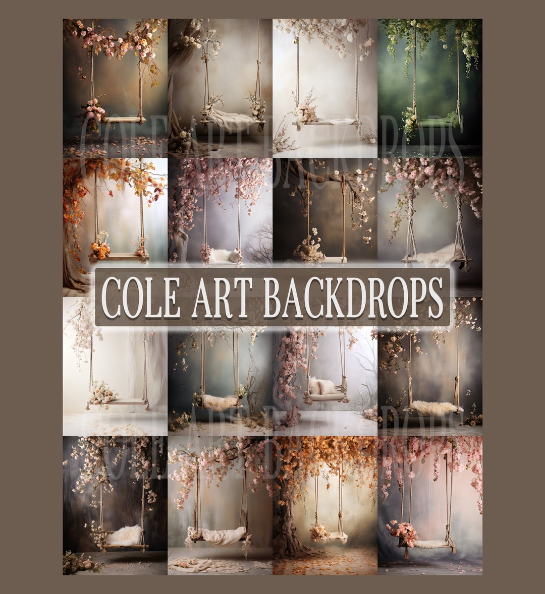 Branch Swing Set Digital Backdrops, Maternity Backdrop Overlays, Studio ...