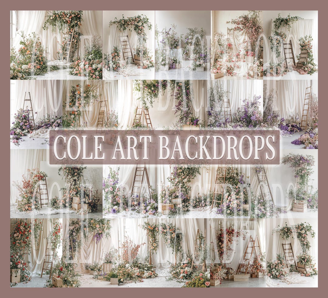Cozy Calm Set Digital Backdrops, Maternity Backdrops, Flower Backdrops ...