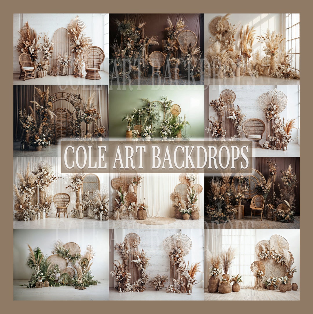 Boho Chic Set Digital Backdrops, Maternity Backdrop Overlays, Studio ...