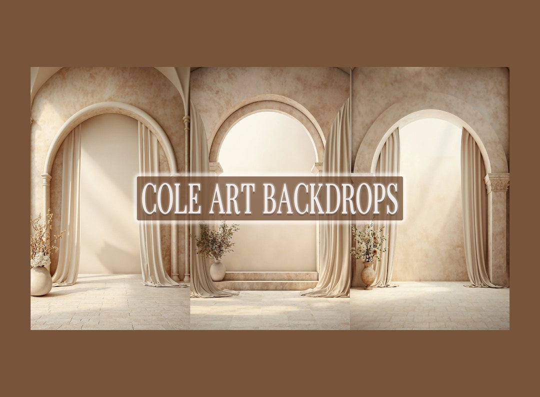 Tan Arch Vibes Set Digital Backdrops, Maternity Backdrop Overlays ...