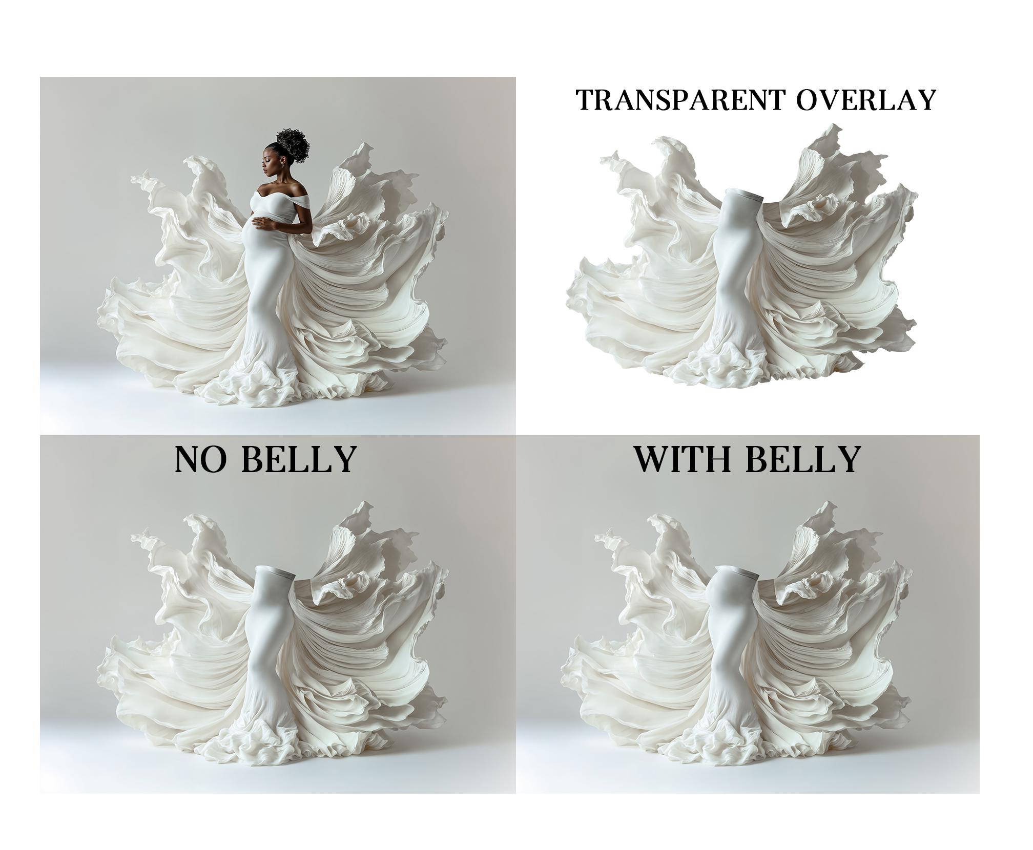 White Dress Overlays, Maternity Backdrop Overlays, Flowy Dress Overlays ...