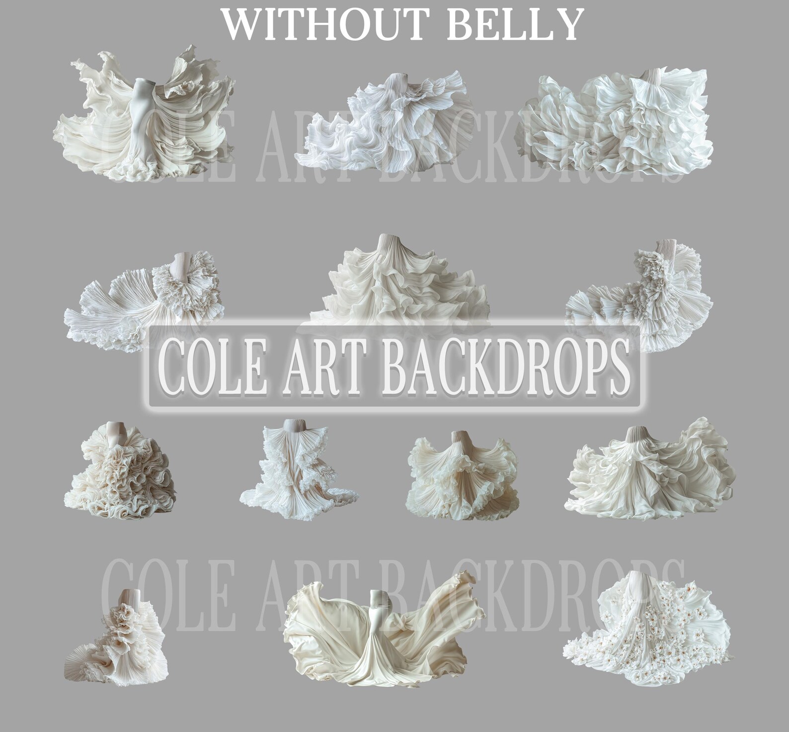 White Dress Overlays, Maternity Backdrop Overlays, Flowy Dress Overlays ...