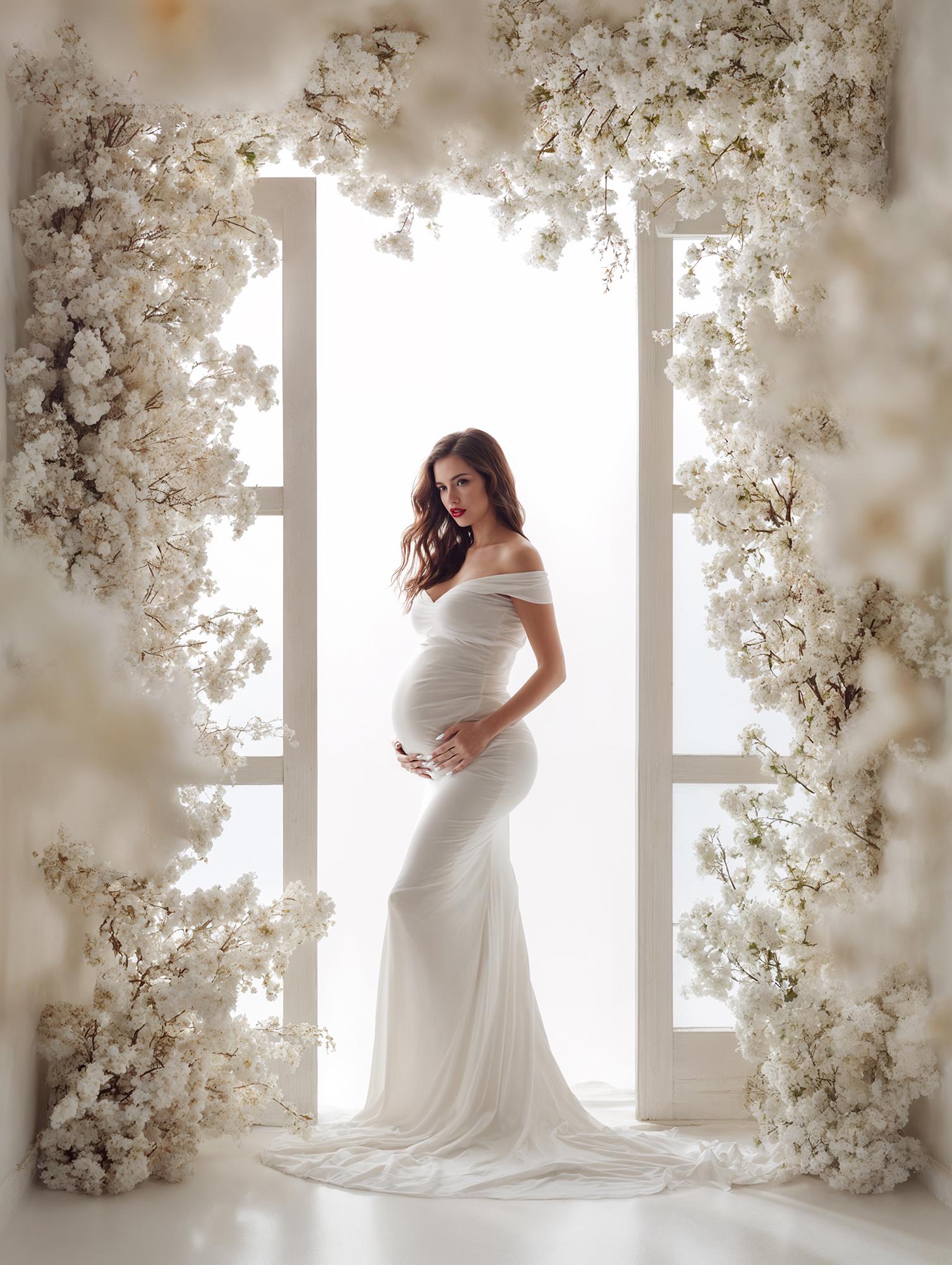 Backlit French Doors Set Digital Backdrops, Maternity Backdrops ...